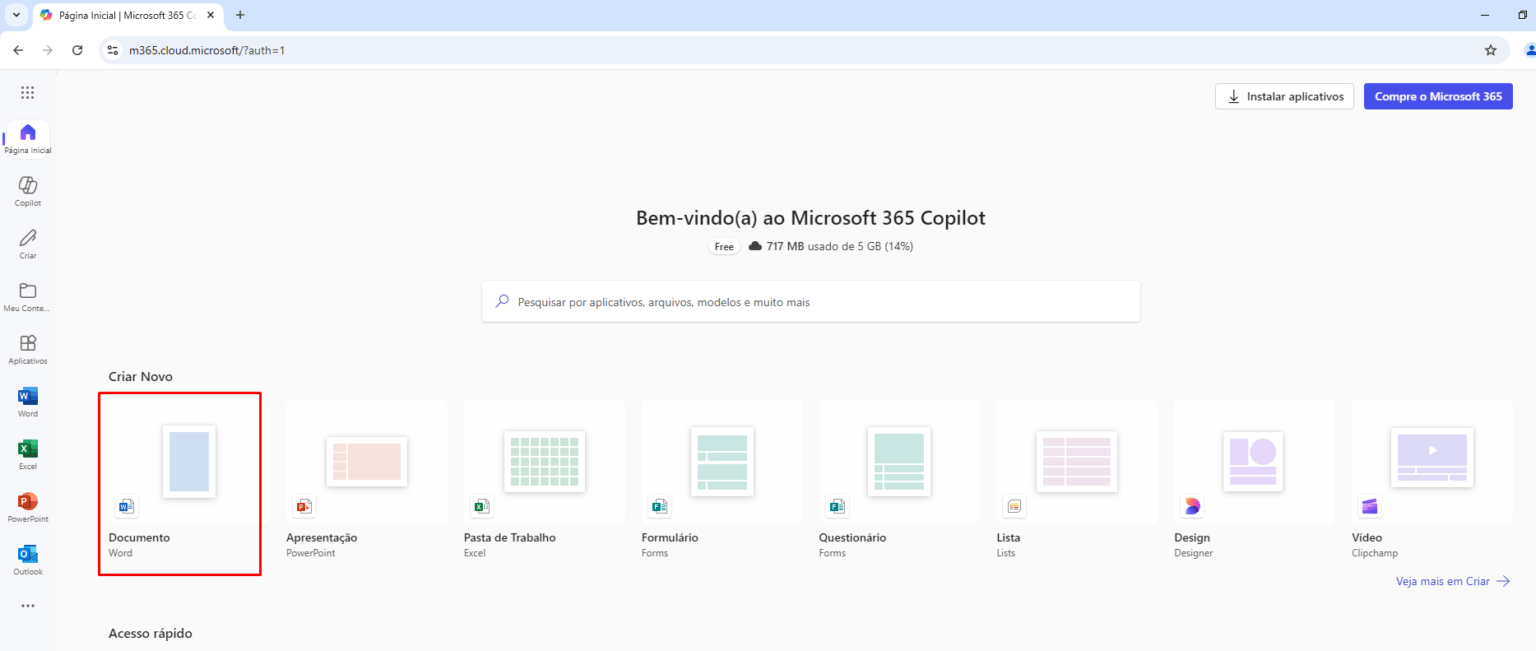 Como editar documentos do Word online