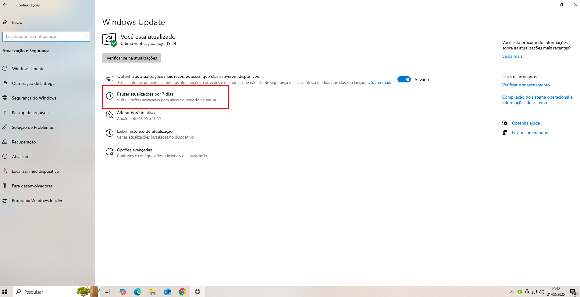 Como bloquear atualizações no Windows 10